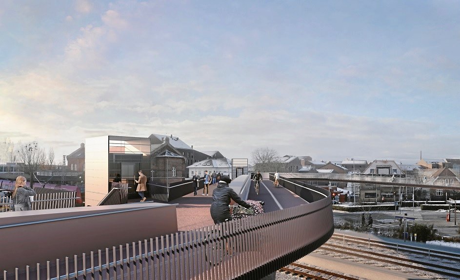 En cykelbro på Hillerød Station ville give let adgang på tværs ...