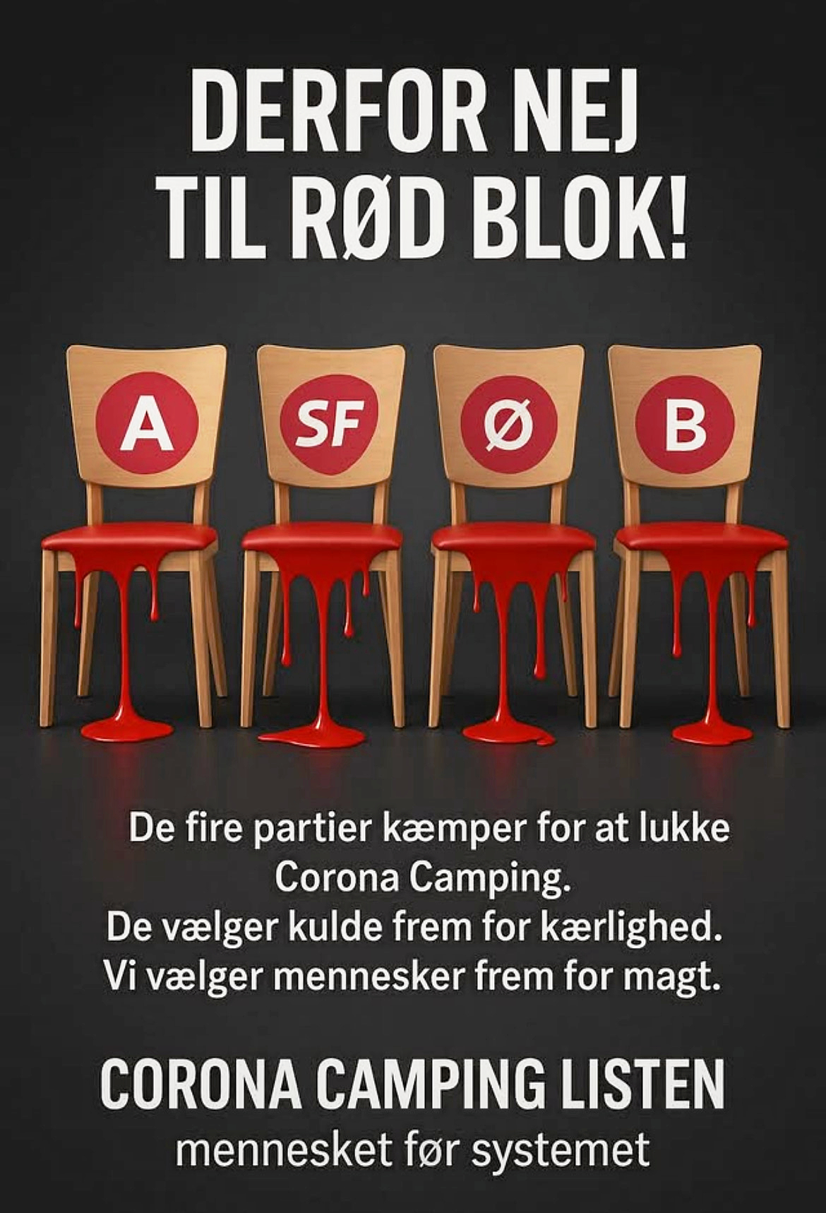 Kontakter politiet efter Corona Camping-opslag: – Blod har intet at gøre med en valgkamp ...